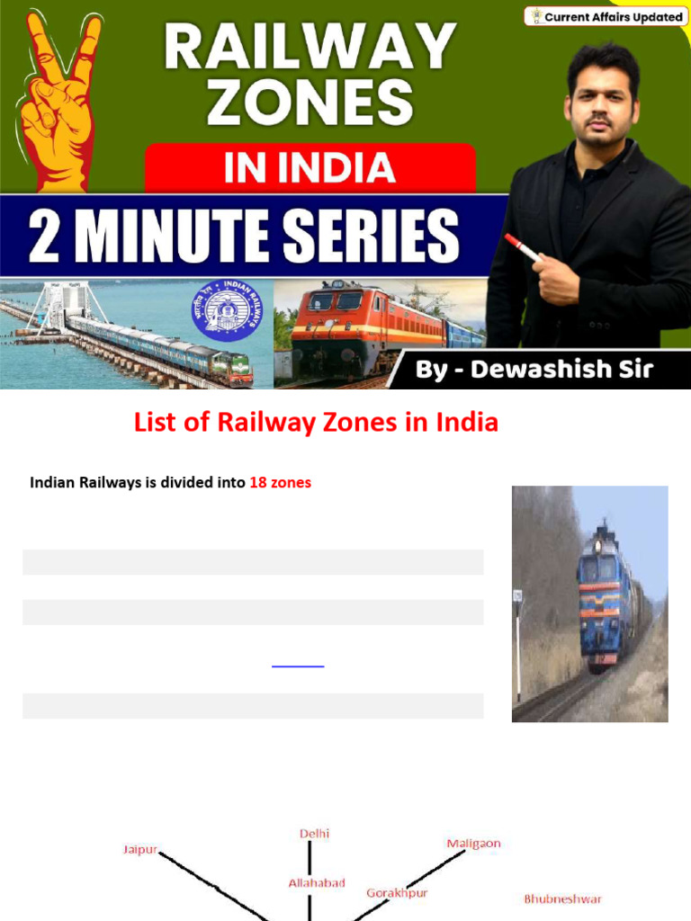 List of 18 Railway Zones in India | PDF