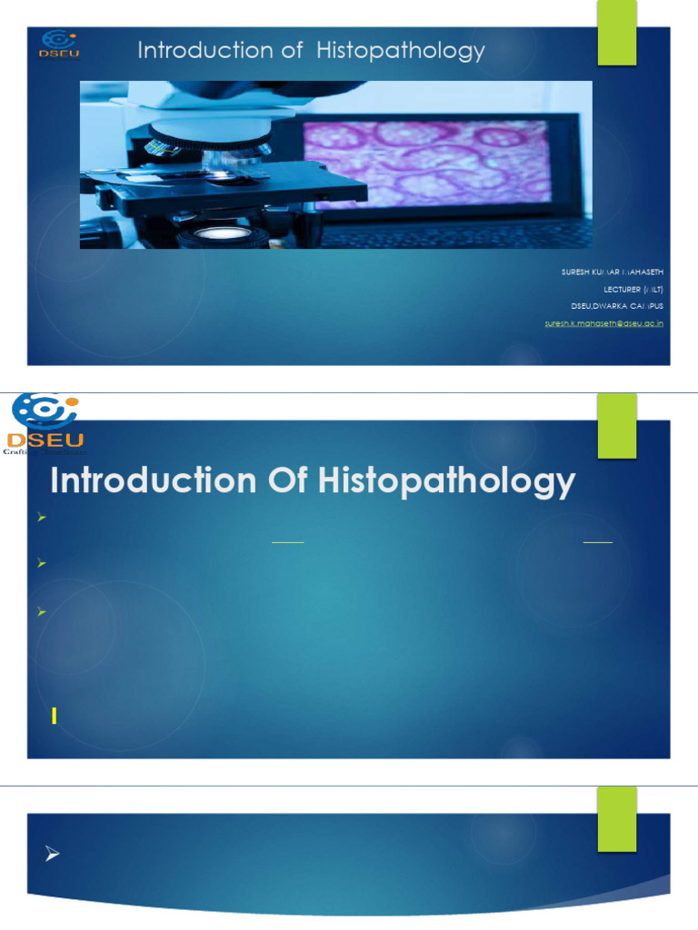Introduction to Histopathology Basics | PDF | Histopathology | Pathology