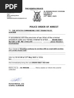 Kenya Police Abstract Form | PDF