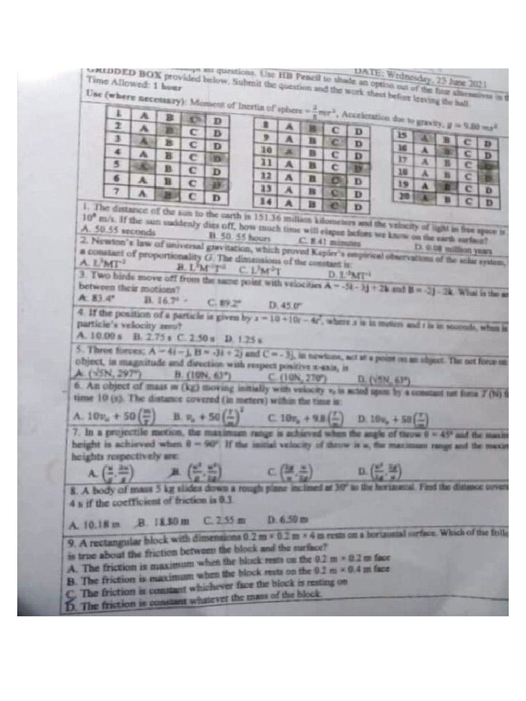 Phy (101) 102 Pqs 3 @daveboy | PDF