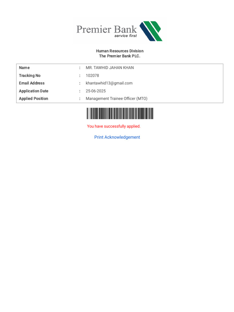Premier Bank ? | PDF