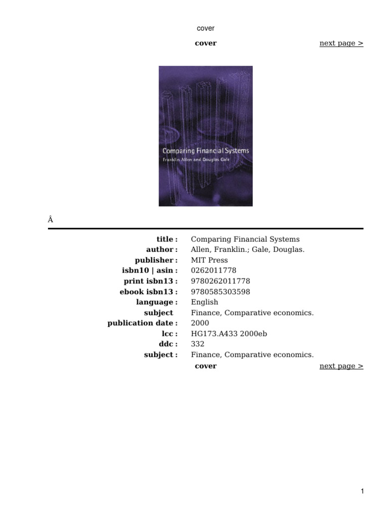 Comparing Global Financial Systems | PDF | Market (Economics) | Economics