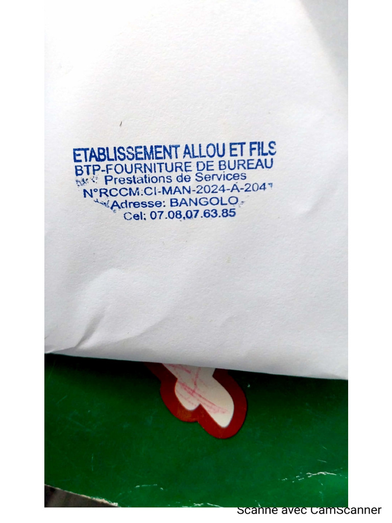 Cachet Entreprise Baha | PDF