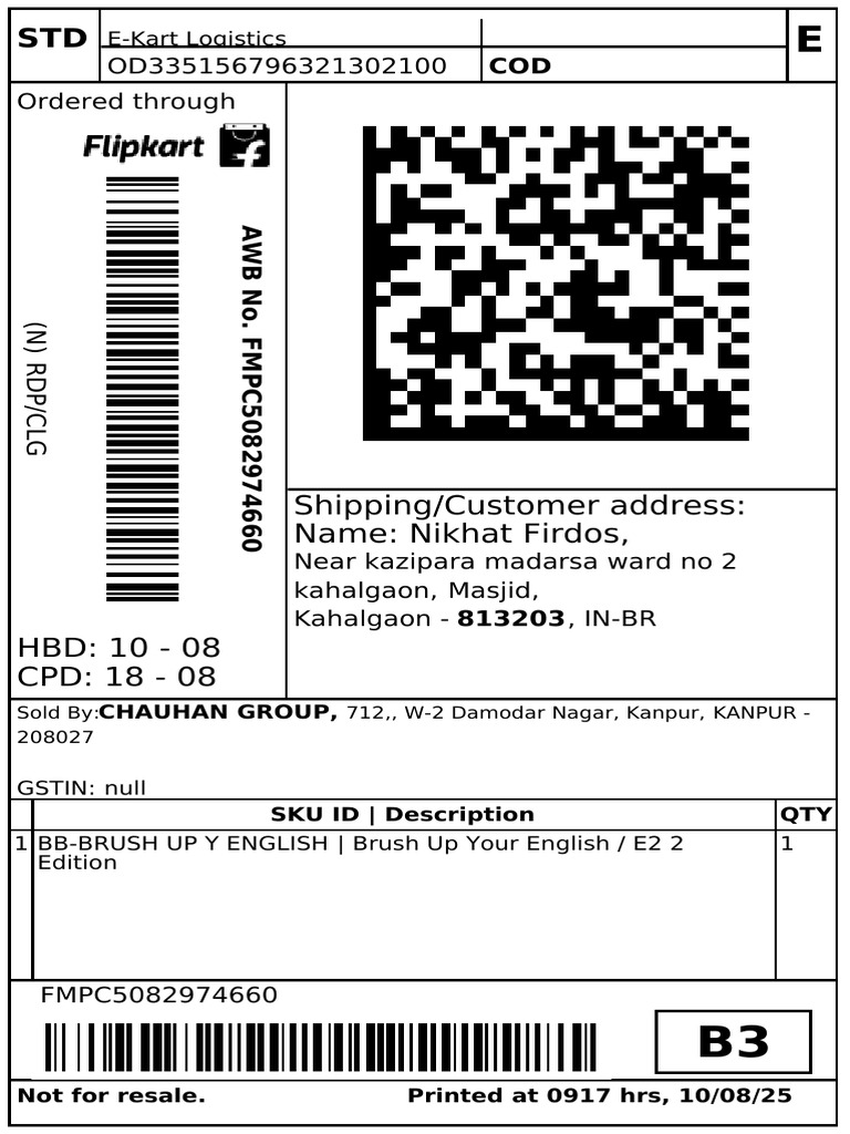 Flipkart-Labels-10-Aug-2025-09-17 (1) | PDF