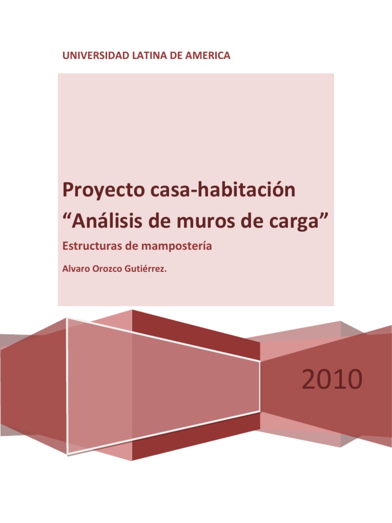 Proyecto Final de Estructuras de Mamposteria | PDF | edificio | Hormigón