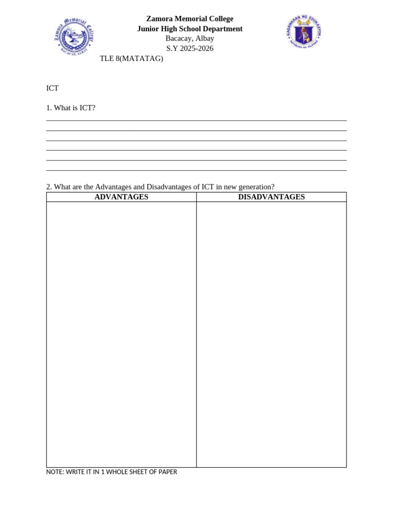 ACTIVITY-TLE-8-MATATAG | PDF