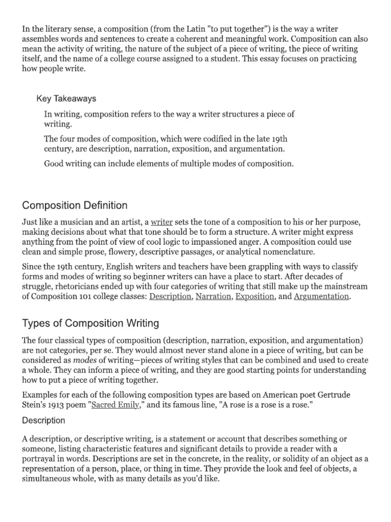 Composition | PDF