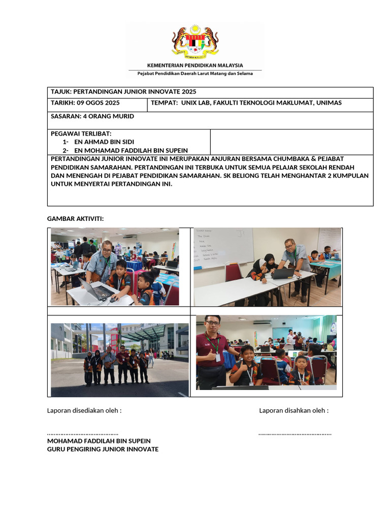 One Page Report - Ji | PDF