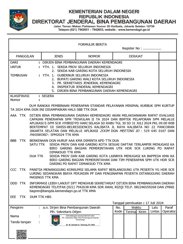 Kawat Evaluasi Spm Tw 2 30 Juli 2024 | PDF