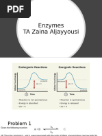 Enzyme Kinetics Problems | PDF | Enzyme | Chemical Kinetics