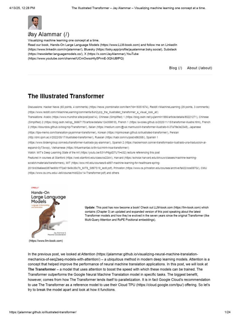 The Illustrated Transformer - Jay Alammar - Visualizing Machine ...