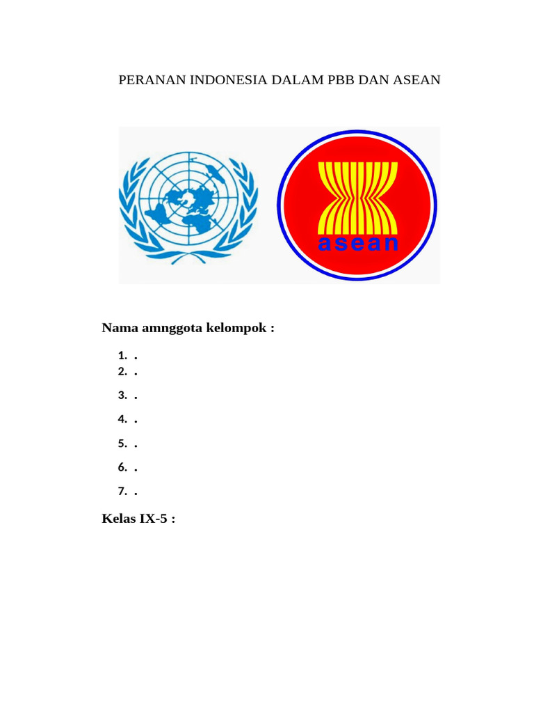 Peran Indonesia di PBB dan ASEAN | PDF