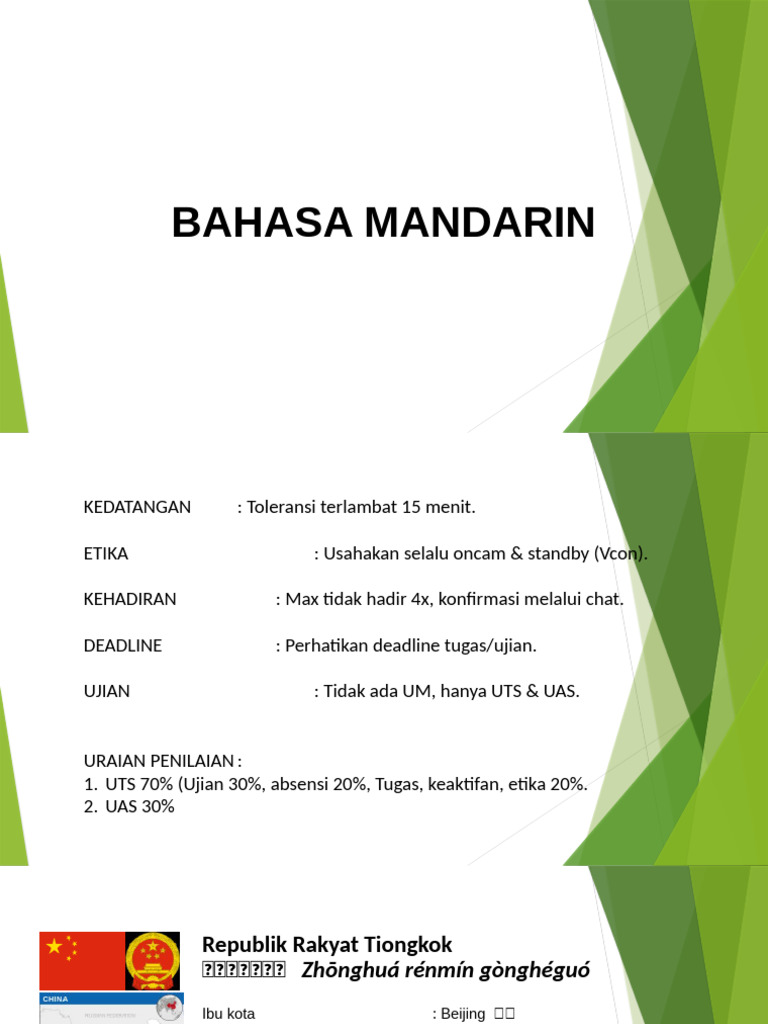 Nada dalam Bahasa Mandarin | PDF