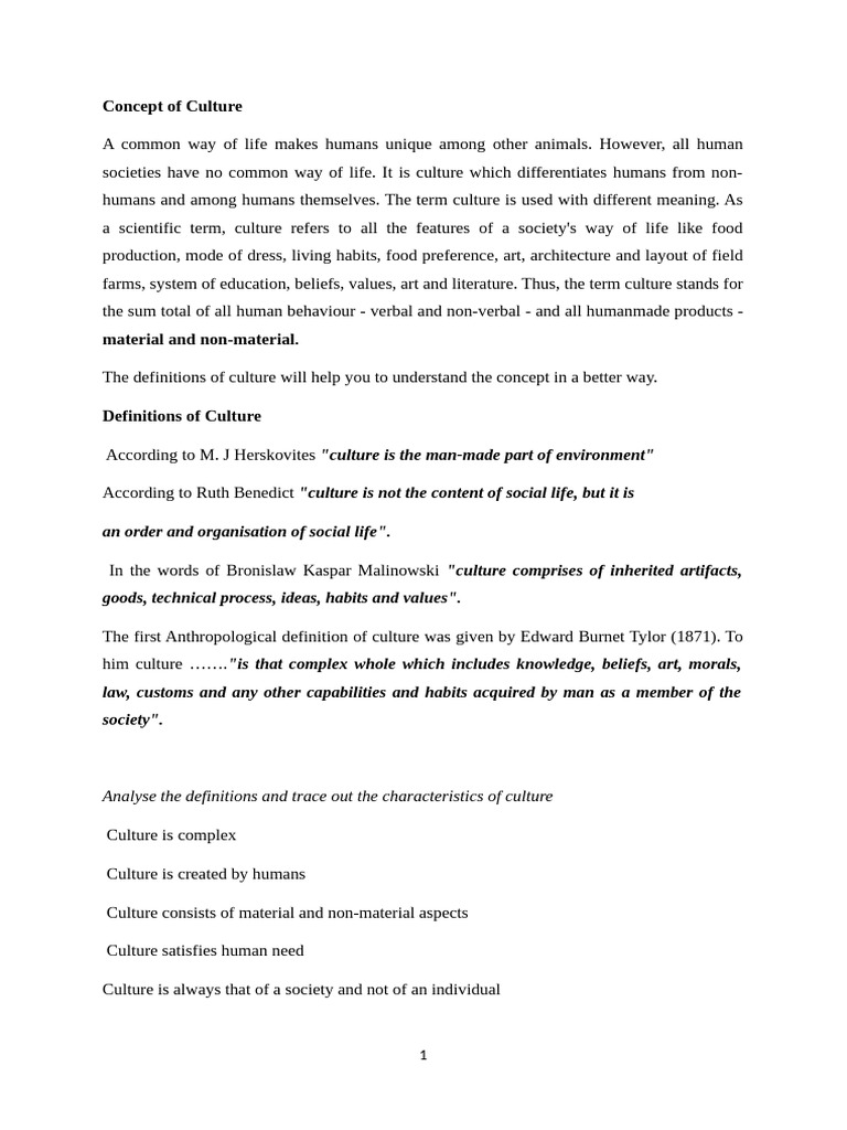 Understanding the Concept of Culture | PDF | Anthropology | Family