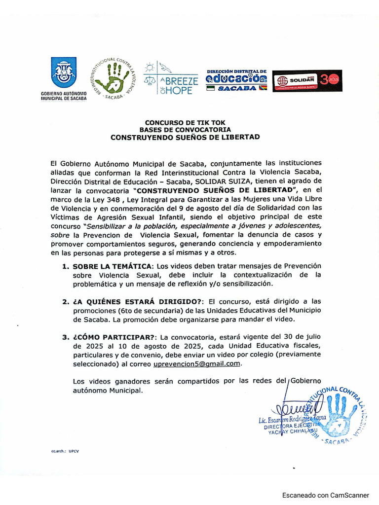 Convocatoria Concurso de TIK TOk | PDF