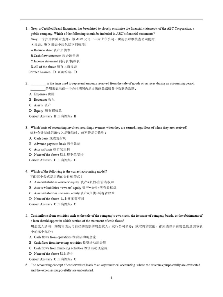 Essential Accounting Concepts and Fraud Examination | PDF | Debits And ...