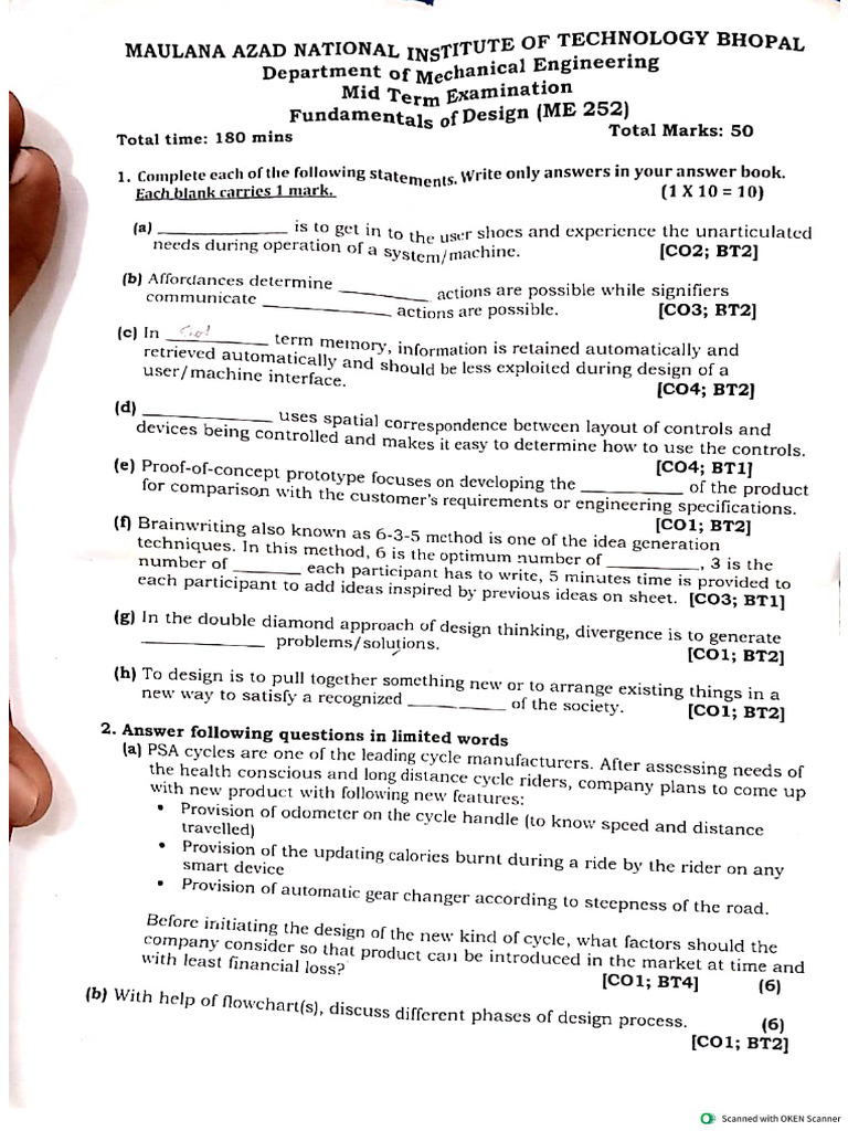 3rd Sem Papers | PDF