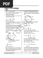 Percentage Formula Cheat Sheet | PDF