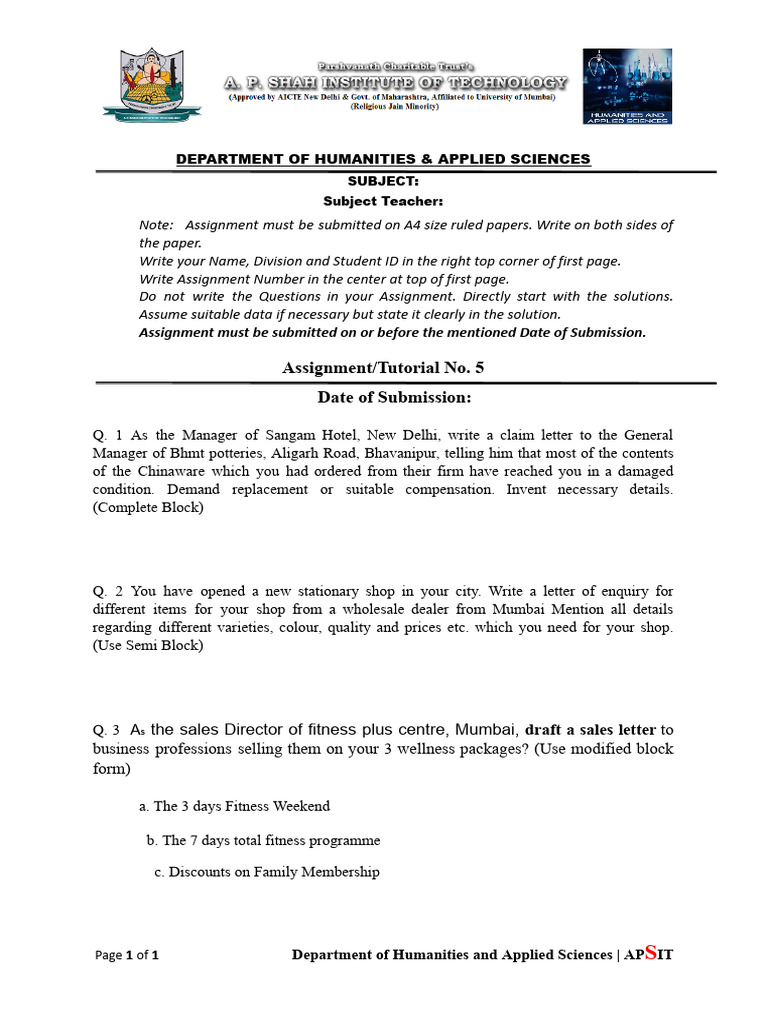 Business Correspondence | PDF