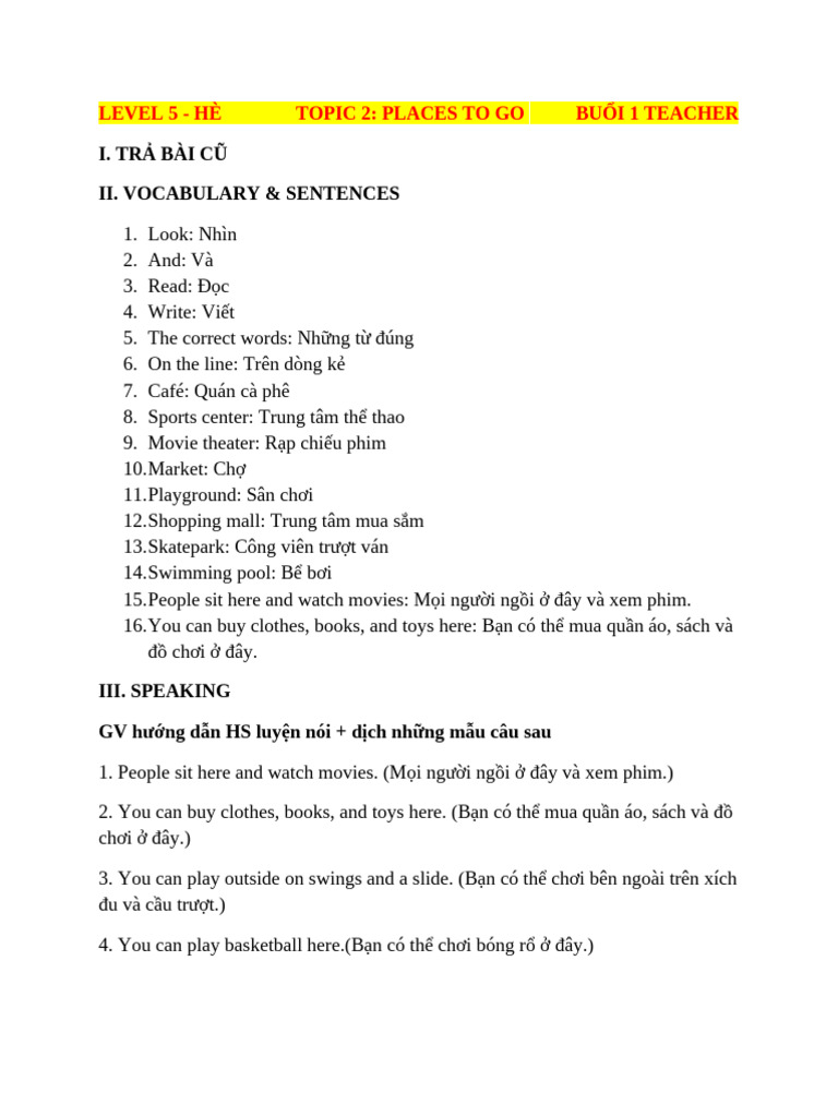 Level 5 - Topic 2-GV | PDF