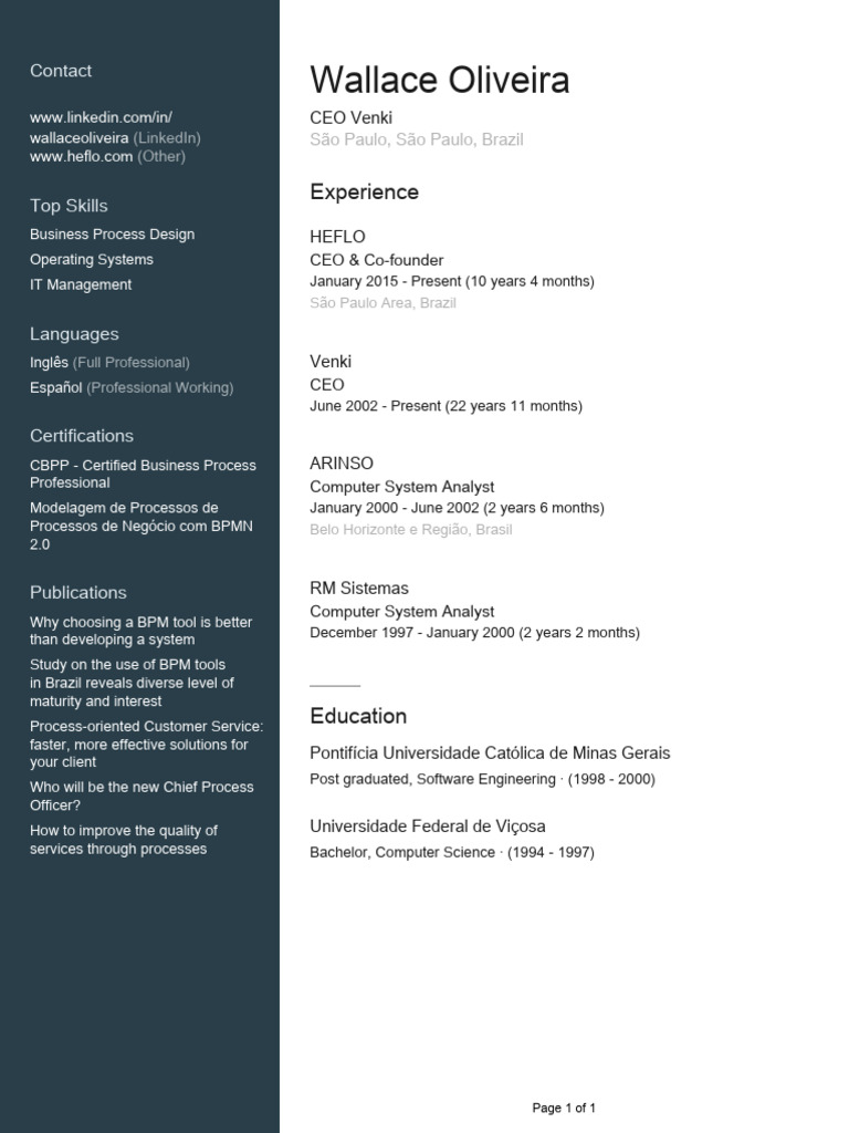 Wallace Oliveira: BPM Expert & CEO | PDF