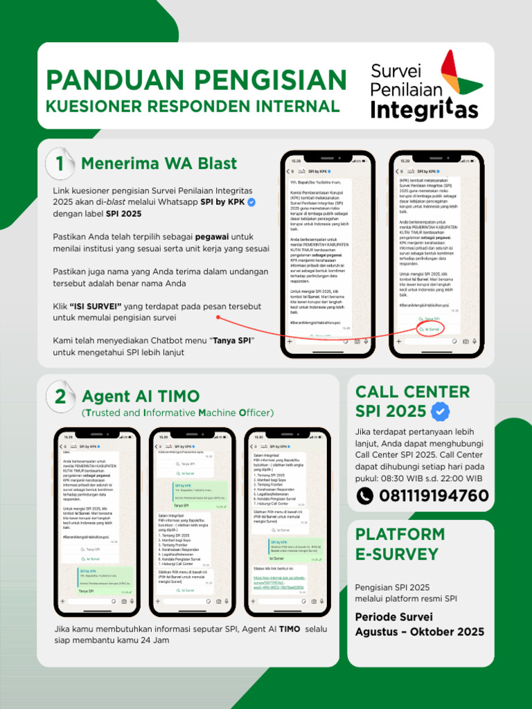 PANDUAN PENGISIAN KUESIONER RESPONDEN INTERNAL | PDF