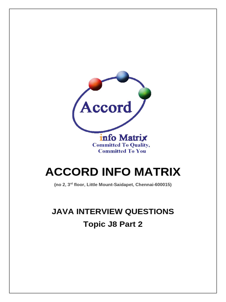 Java J8 - Part2 FAQ | PDF