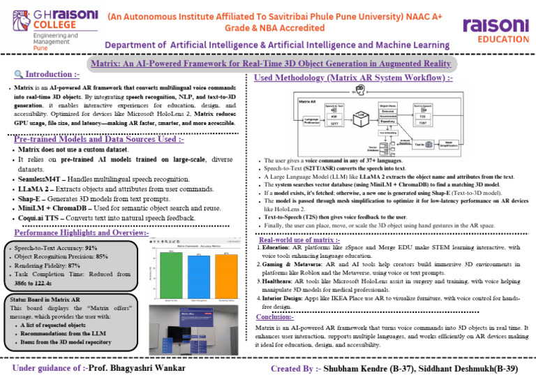 3D Object Generation in Augmented Reality Poster | PDF | Augmented ...