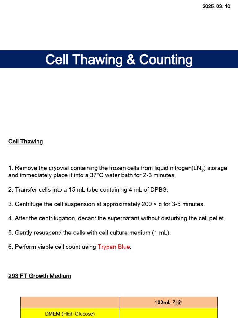 Trypan Blue Cell Counting Protocol | PDF | Laboratories