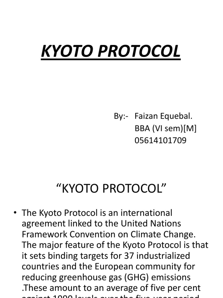Kyoto Protocol | PDF | Kyoto Protocol | United Nations Framework ...