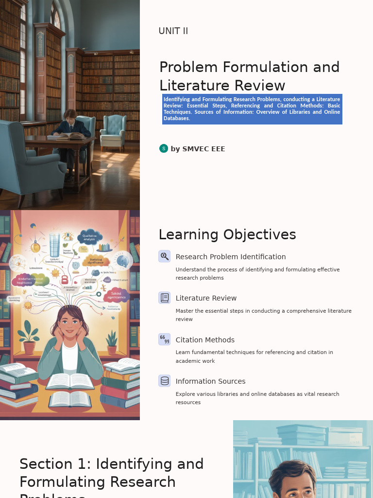 Unit 2 Problem Formulation and Literature Review | PDF | Citation | Note (Typography)