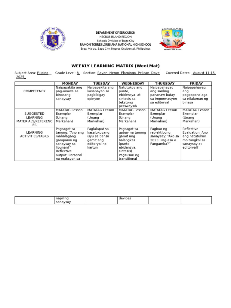 WeeLMat Q1 Aralin-4 8 | PDF