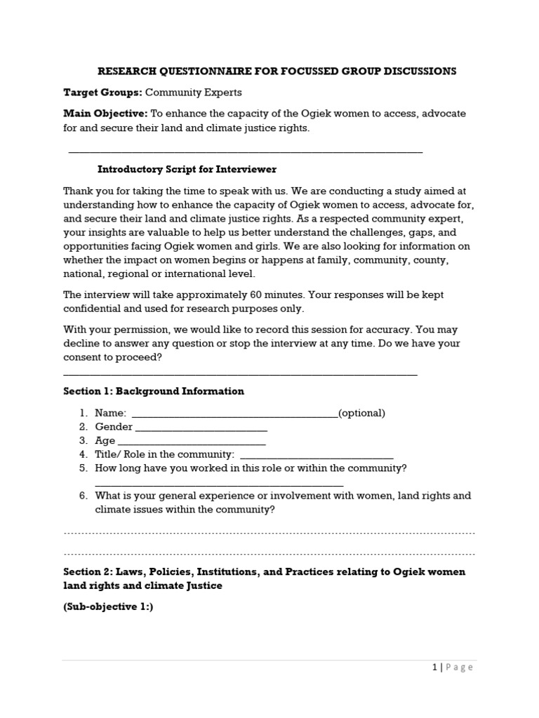 Research Questionnaire 2 | PDF | Discrimination | Human Rights