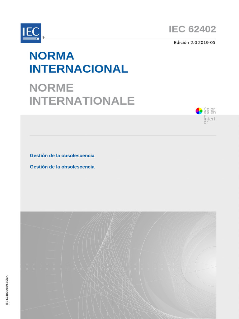 Norma IEC 62402 Español | PDF | Comisión Electrotécnica Internacional ...