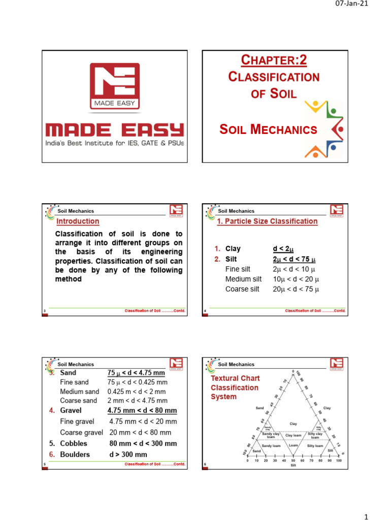 Chapter - 2 Soil Classification | PDF | Soil Mechanics | Silt
