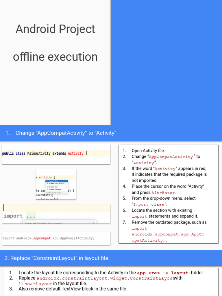 Android Project Offline Execution | PDF | Android (Operating System) | Software