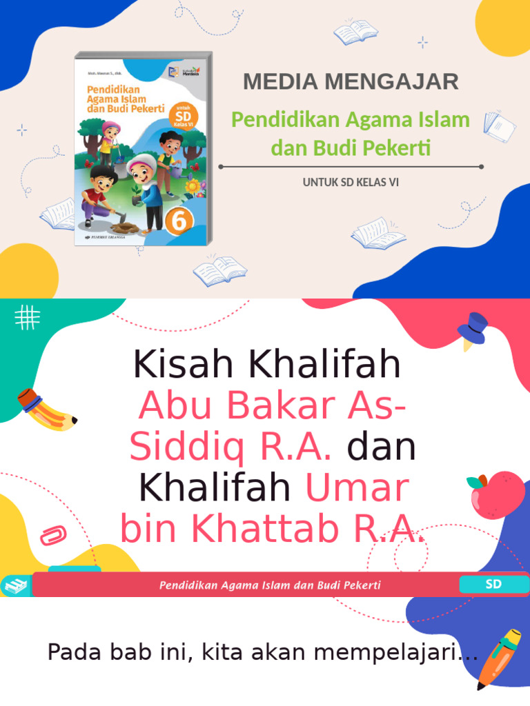 5. PPT PAI Dan BP 6 Kisah Khalifah Abu Bakar as-Siddiq R.a. Dan Khalifah Umar Bin Khattab R.a. | PDF