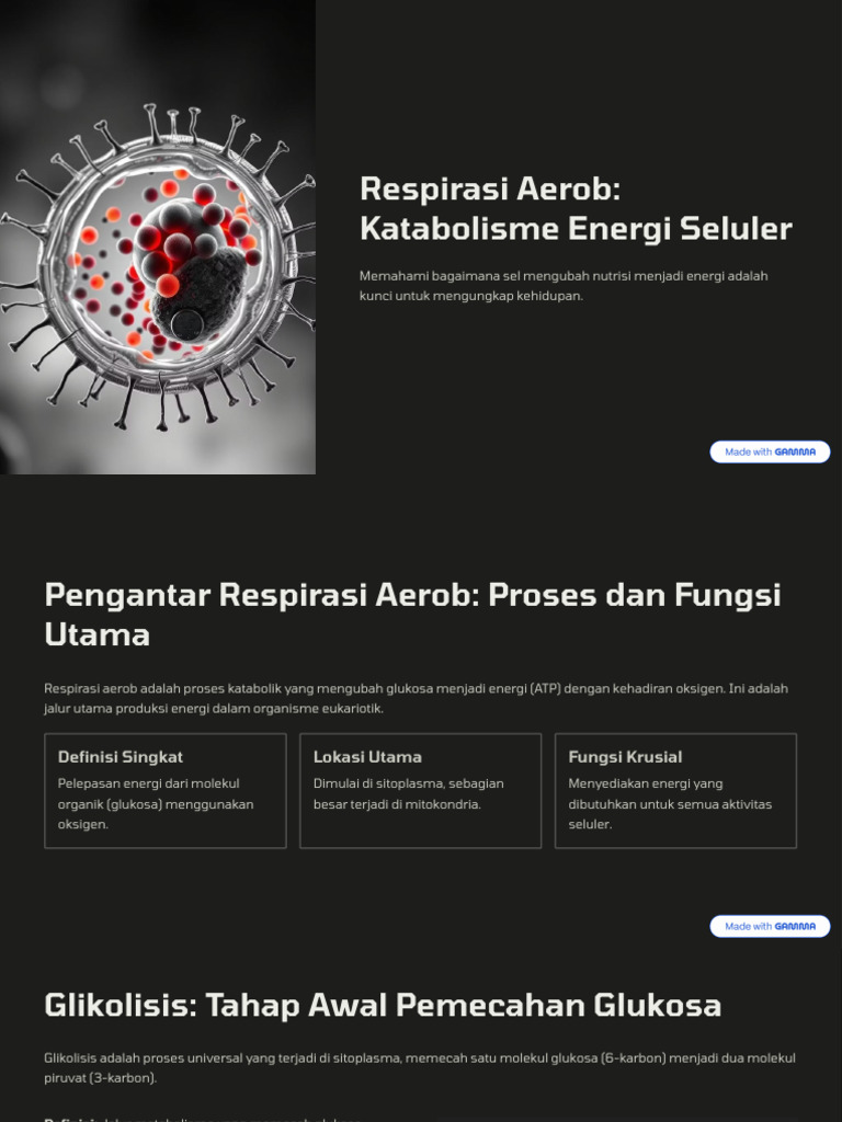 Proses Respirasi Aerob dan Energi Sel | PDF