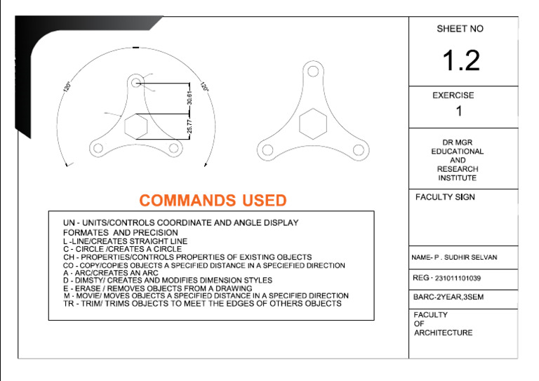 Architecture Drawing Commands Guide | PDF
