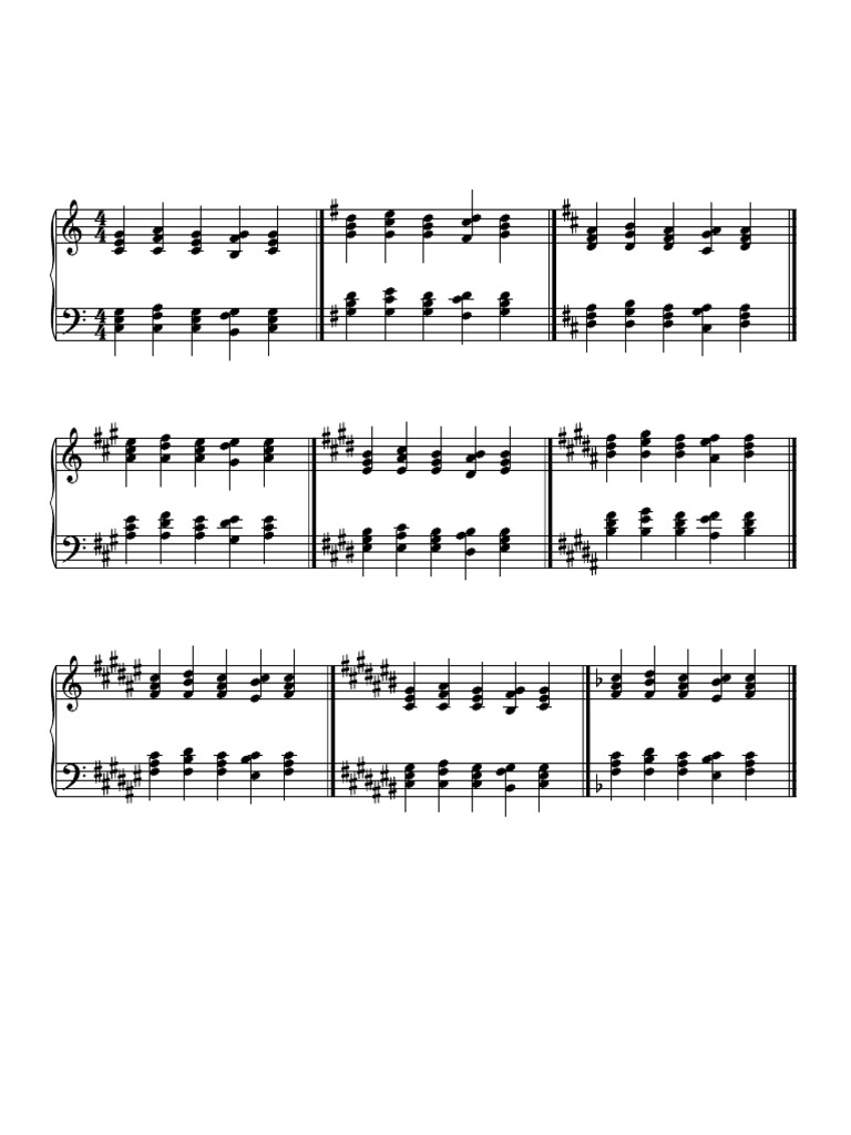 Major Keys and Cadence Chords Guide | PDF