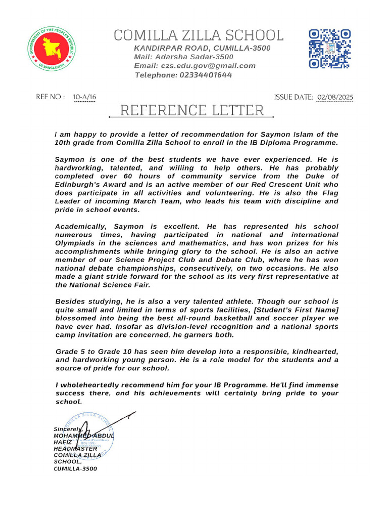Reference Letter (1) | PDF