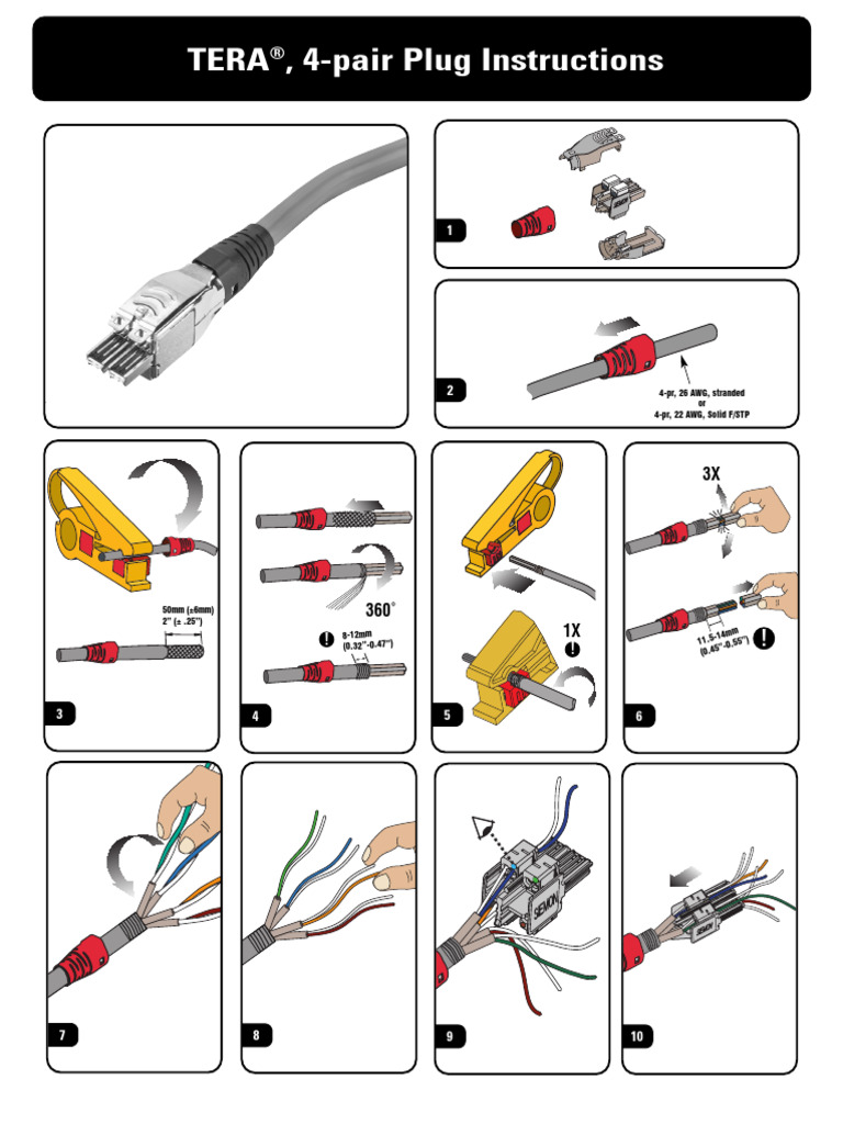 Scr Tera 4 Pair Plug II | PDF | Manufactured Goods | Wire