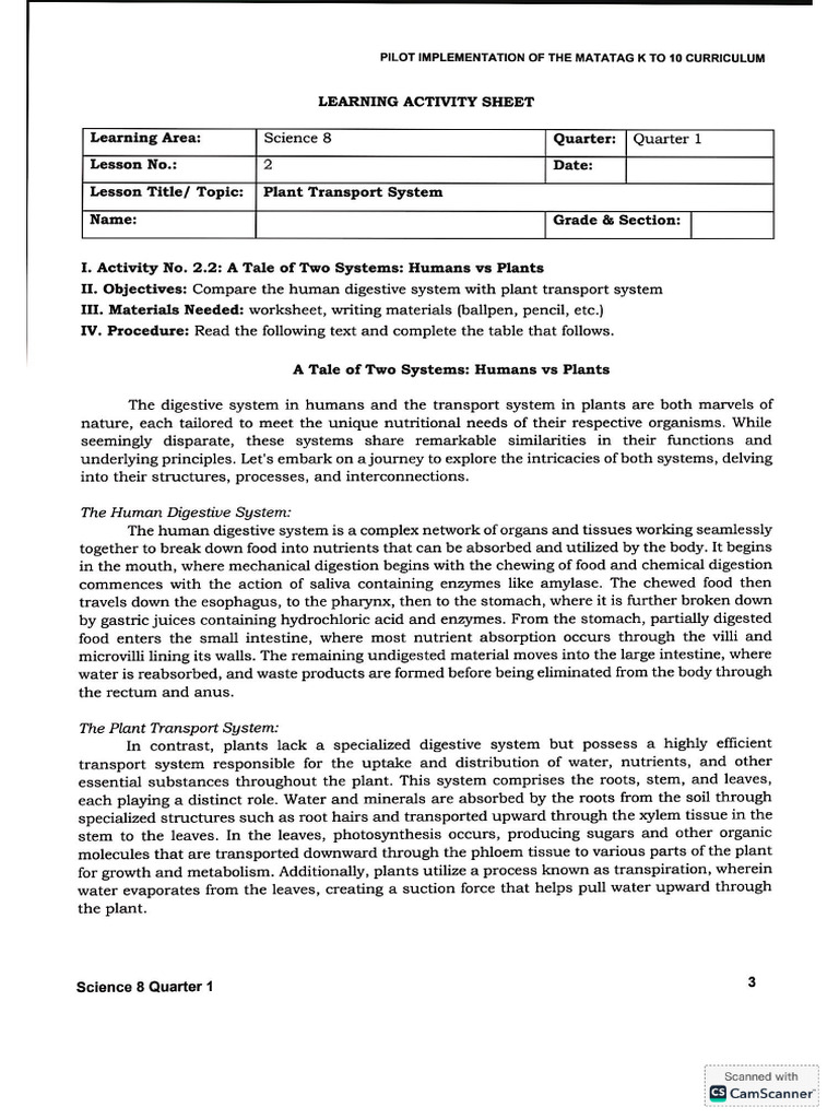 Activity No. 2.0 A Tale of Two Systems | PDF