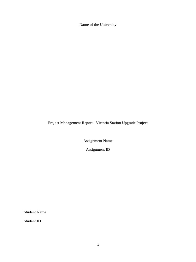 Victoria Station Upgrade Overview | PDF | Project Management ...
