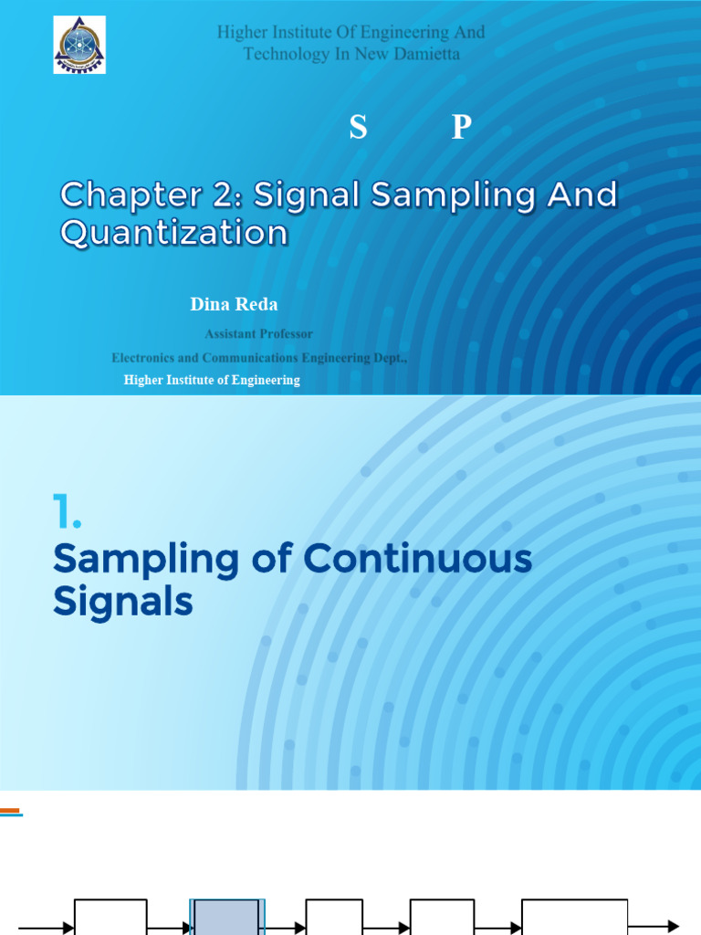 DSP - CH 2 - Signal Sampling and Quantization | PDF | Sampling (Signal Processing) | Analog To ...