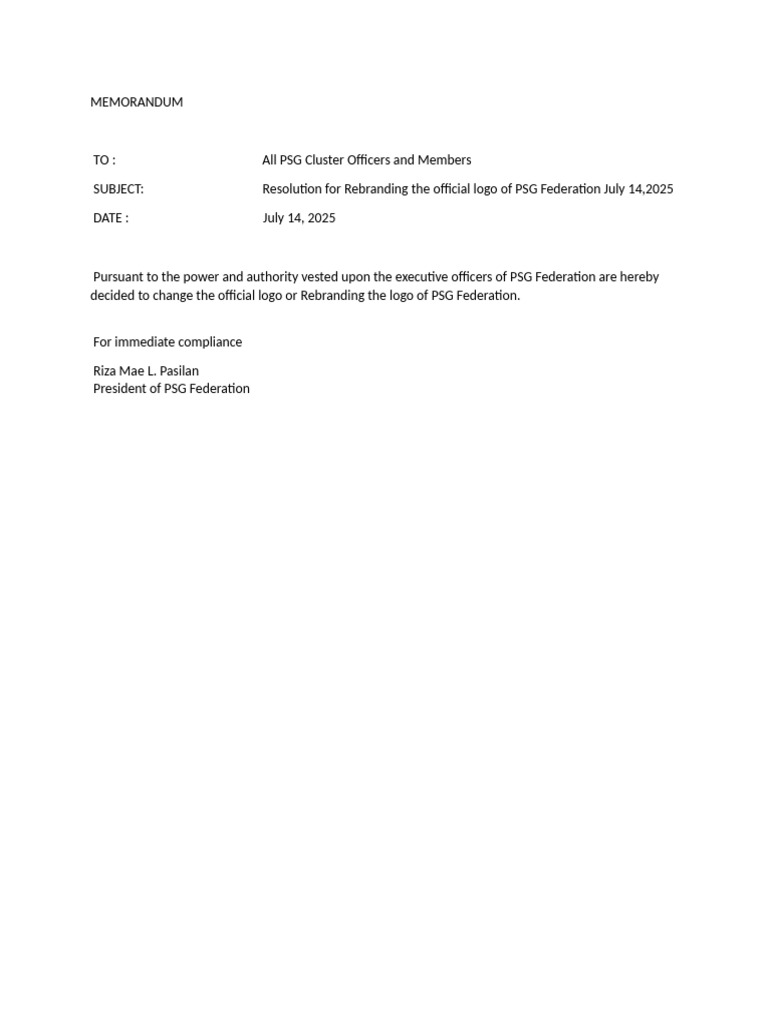 Memorandum 1 | PDF