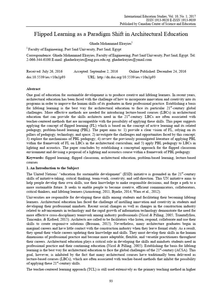 Flipped Learning As A Paradigm Shift in | PDF | Pedagogy | Learning