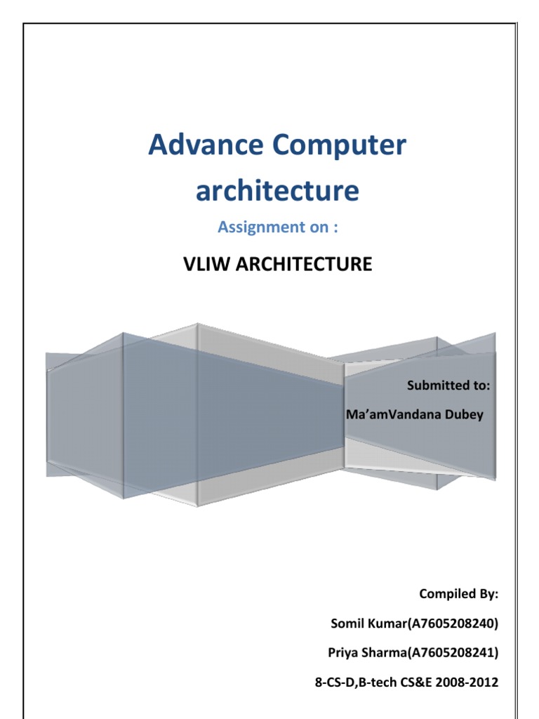 VLIW Architecture | PDF | Central Processing Unit | Parallel Computing