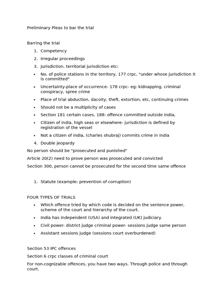 Types of Trial | PDF | Crimes | Crime & Violence