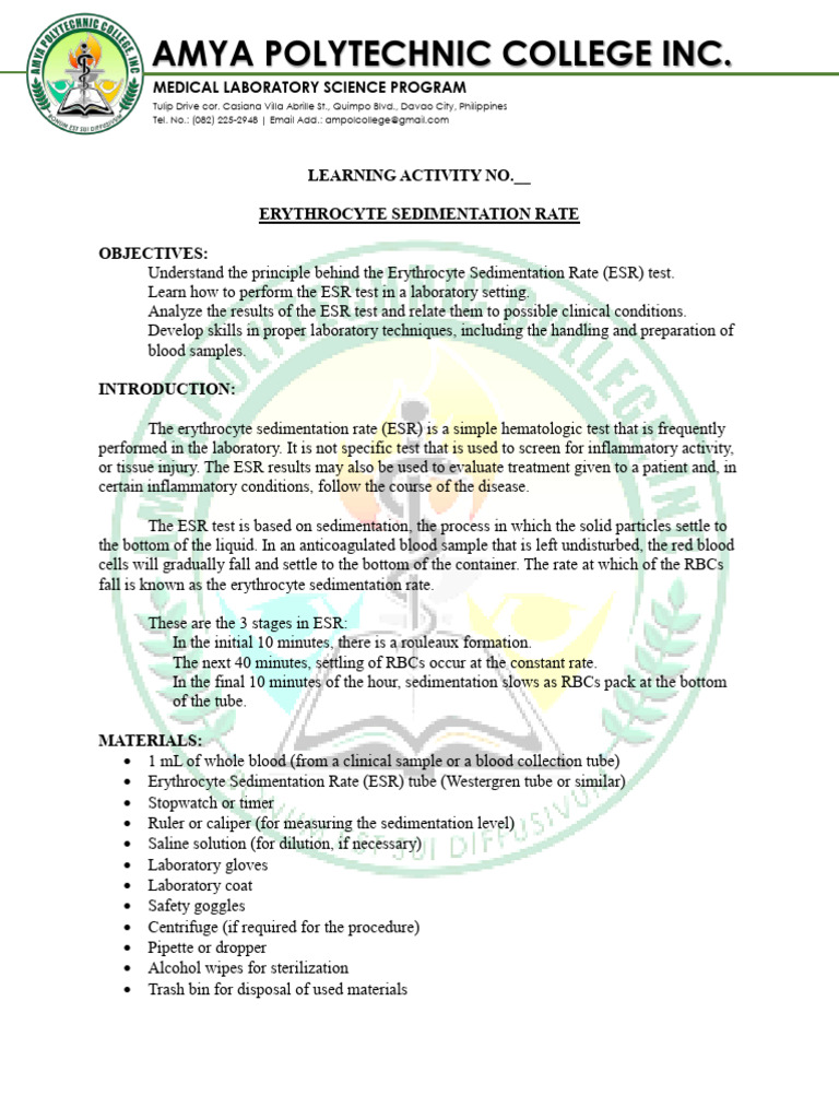 Lab Activity for Prefinals | PDF | Bleeding | Hemostasis